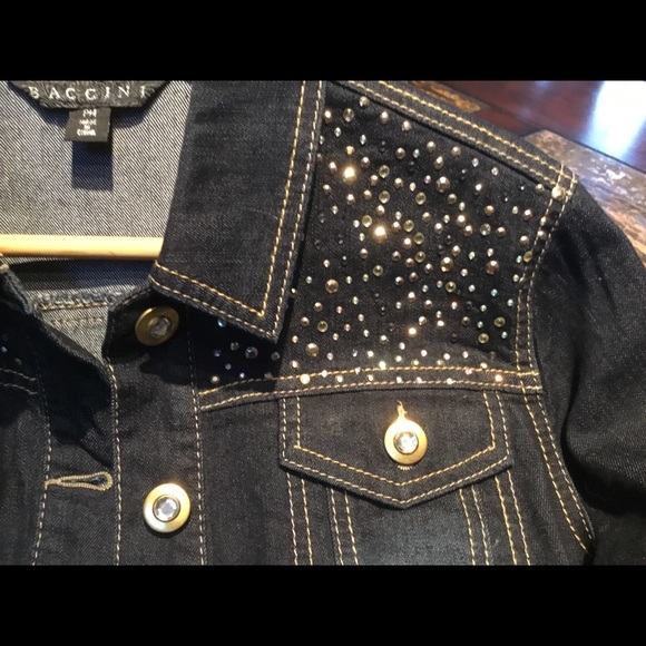 Baccini | Jackets & Coats | Baccini Bejeweled Jean Jacket Coat | Poshmark